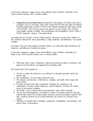 Assignment 2: Project Paper – Comparative Essay | DOCX