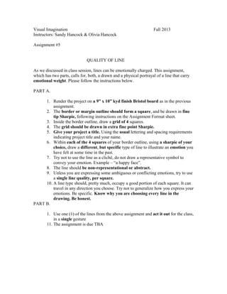 Assignment #5 quality of line | DOC | Drawing and Sketching | Arts and ...
