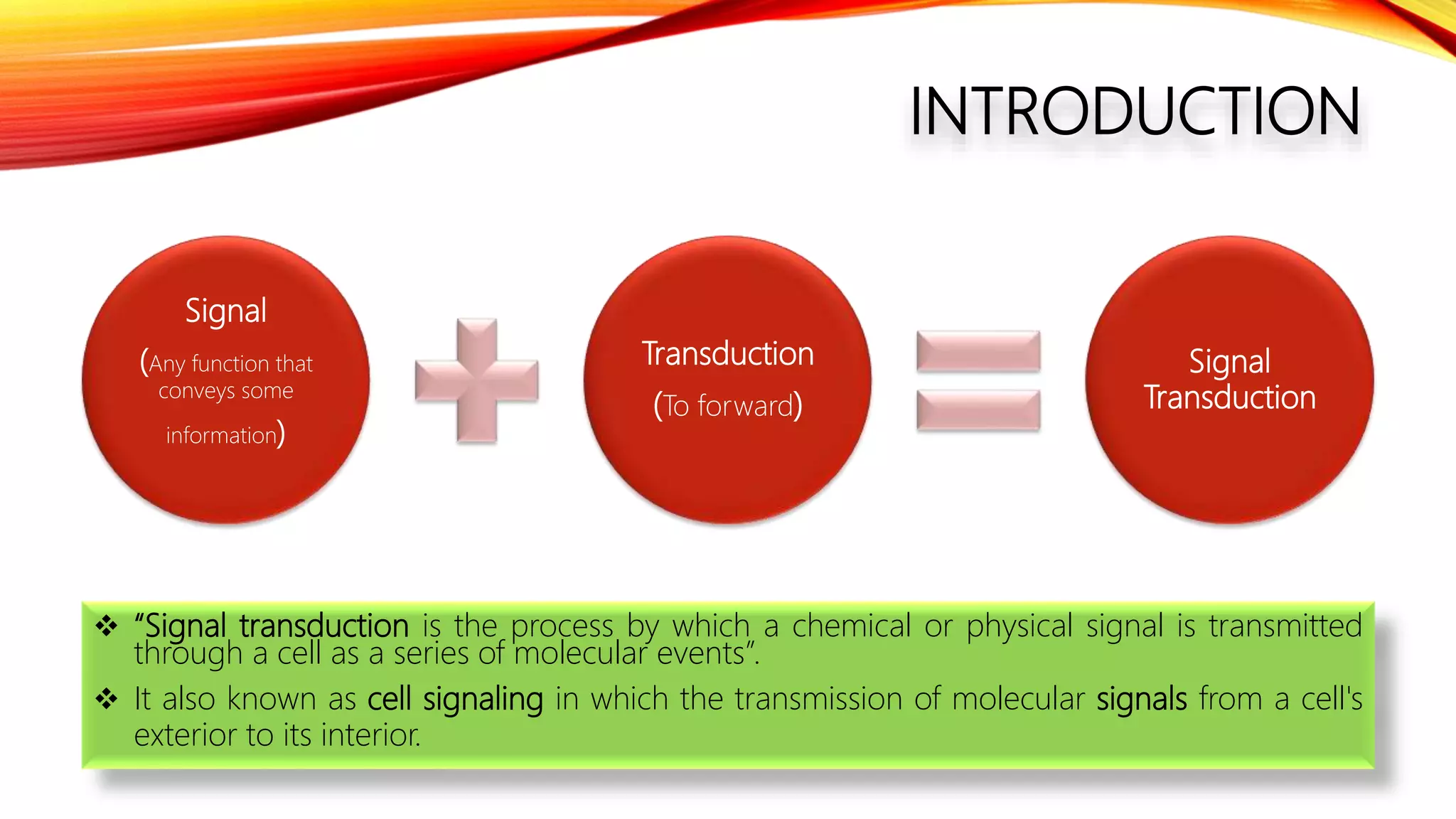 Signal transduction principle and mechanism in plants | PPTX