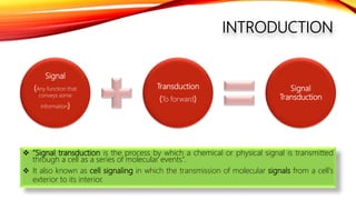 Signal transduction principle and mechanism in plants | PPTX
