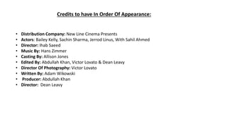 Assignment 52 titles and credits planning | PPTX