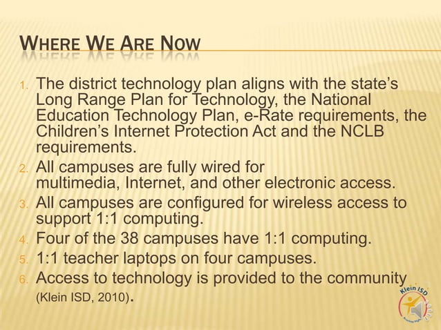 District Technology Plan | PPT