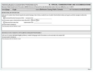 Assignment 5 draft iep | PPTX