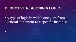 Deductive reasoning | PPTX