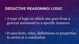 Deductive reasoning | PPTX