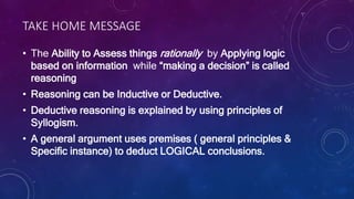 Deductive reasoning | PPTX