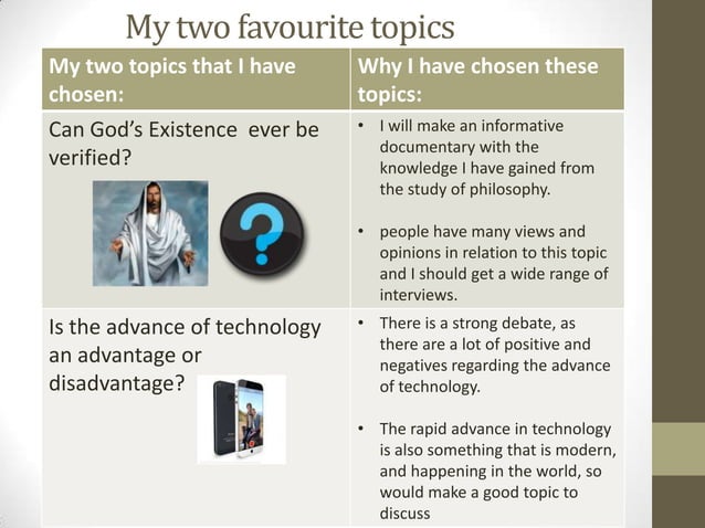 Assignment 5 my two chosen topics media | PPT