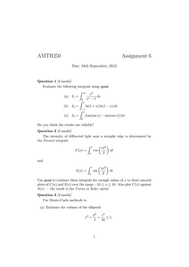 Assignment6 | PDF | Physics | Science