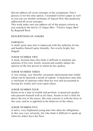 Assignment 6.1 - Twelve Angry MenRevisit the video of Twelve Ang.docx
