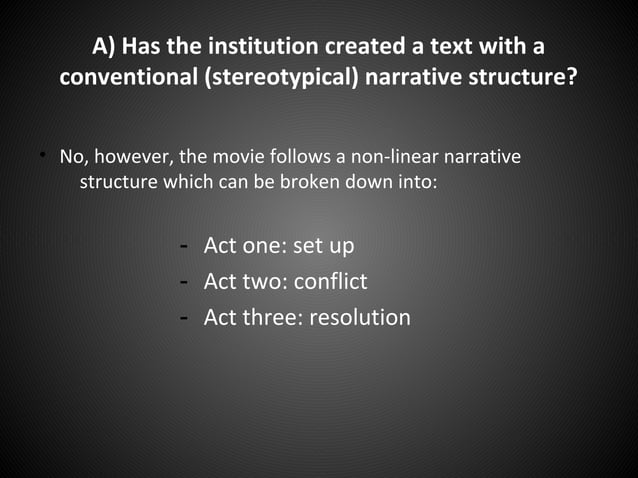 Assignment 6 simple film narrative structure analysis | PPT