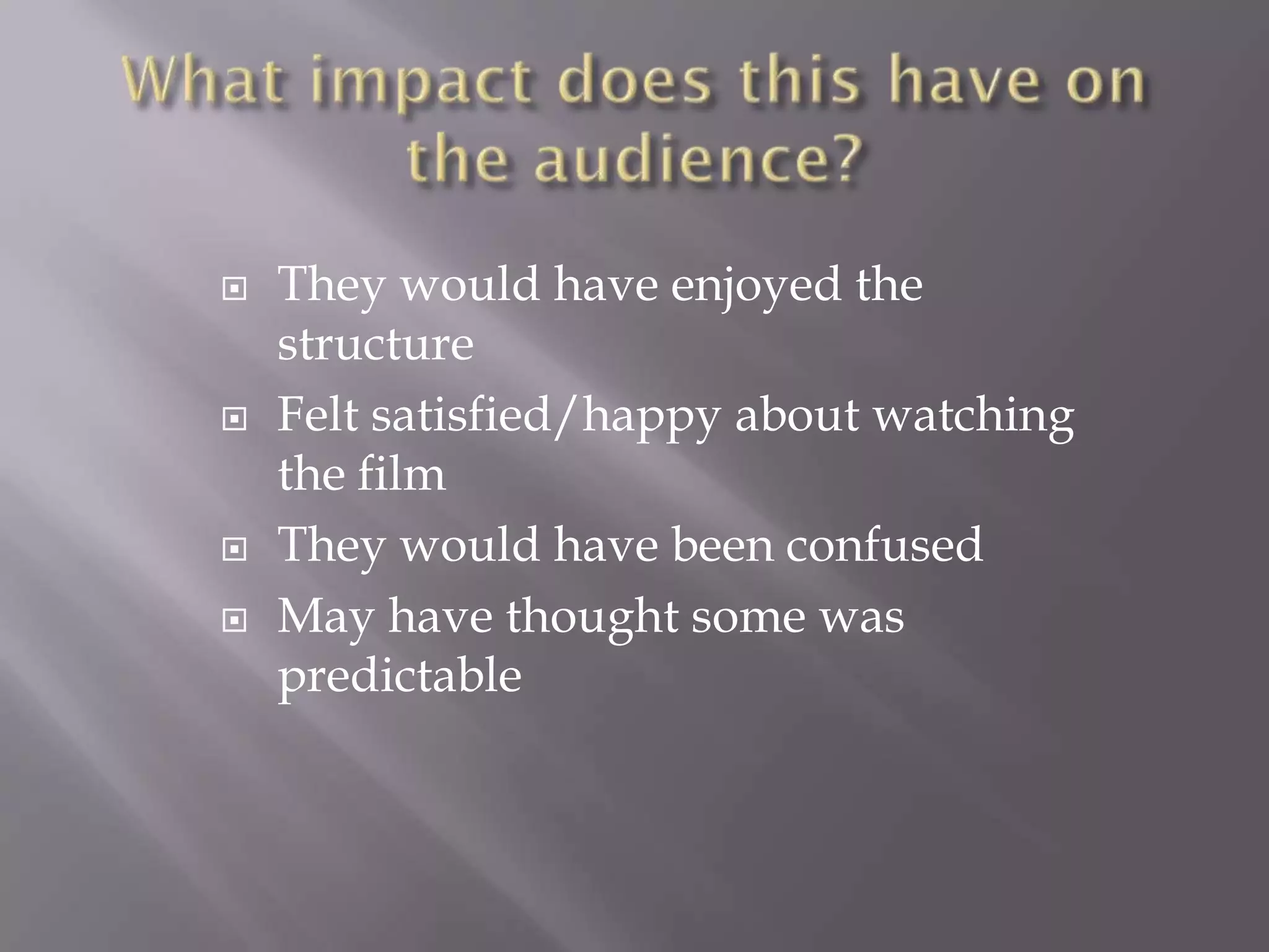 Assignment 6:Simple film narrative structure analysis | PPTX | Drama ...