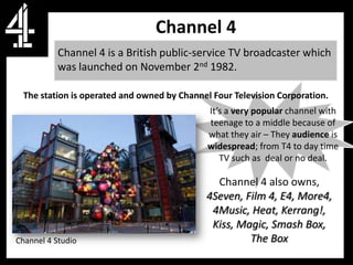 Assignment 7 tv channel research | PPTX | History | Genres