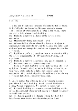 Assignment 7, Chapter 15NAME _______________________________F.docx ...