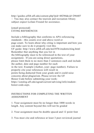 Assignment 7 LEI2181 Leisure and Contemporary Society .docx