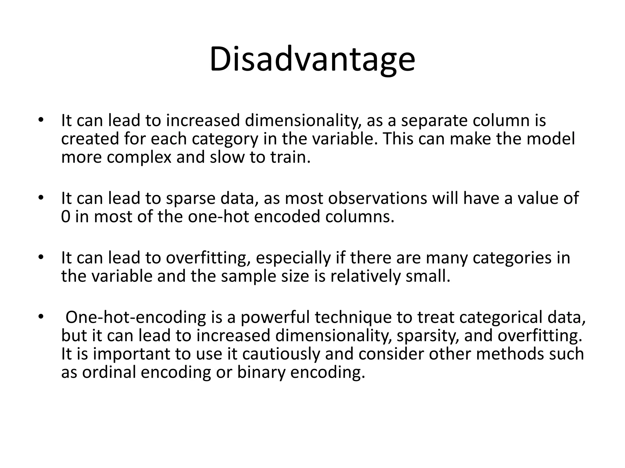 Data Preprocessing One Hot Encoding Method Ppt