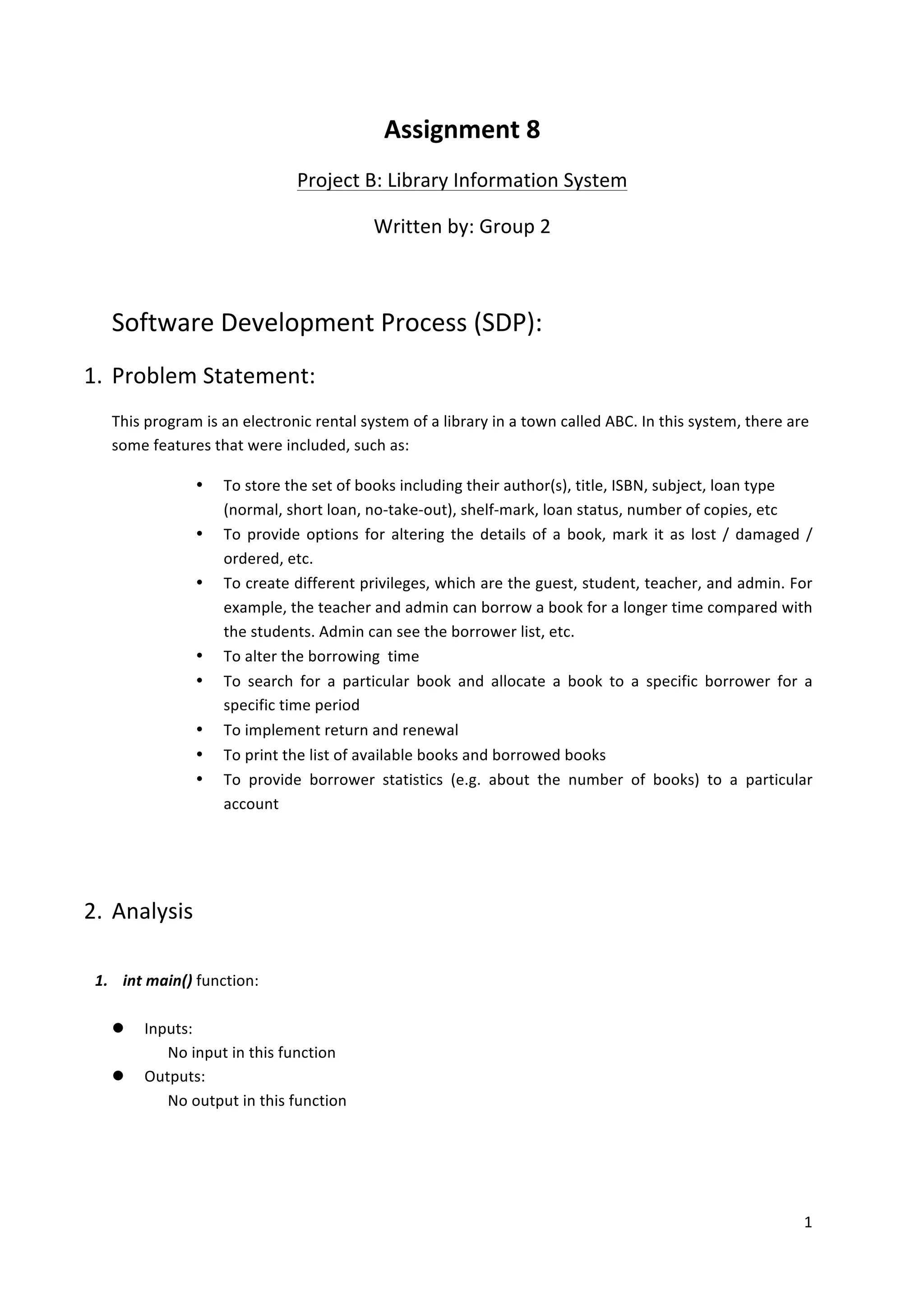 Assignment 8 Group 2 - Final Group Project Report | PDF