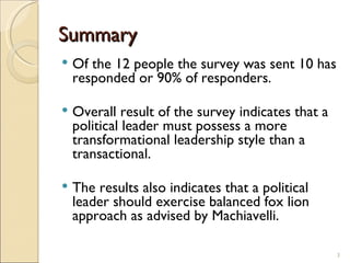What Makes a Good Political Leader | PPT