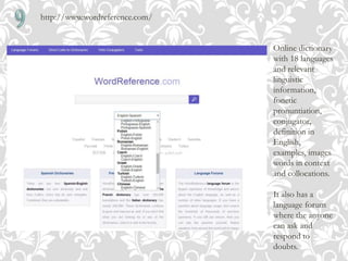 Finding resources on the web | PPTX