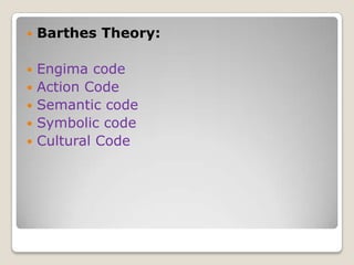 Assignment 8: Narrative theory | PPTX