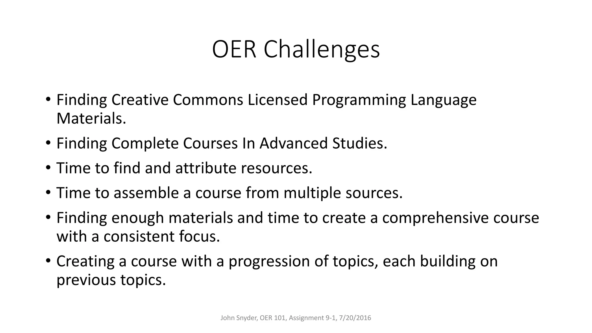 Open Educational Resources (OER) Benefits And Challenges | PPTX