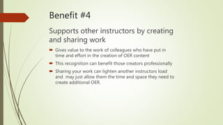 OER: Benefits and Challenges | PPT
