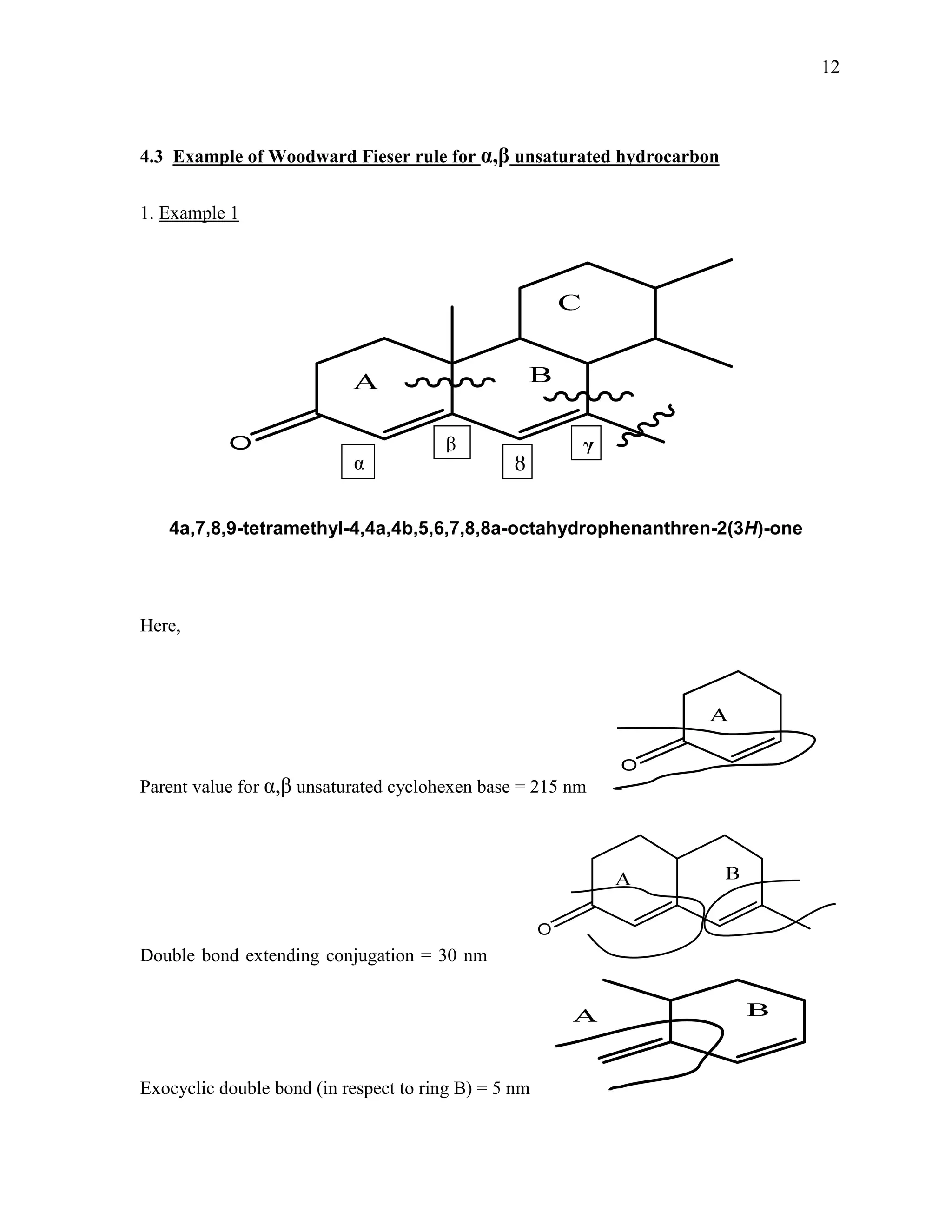 Woodward Fieser Rules for UV spectrometry | PDF