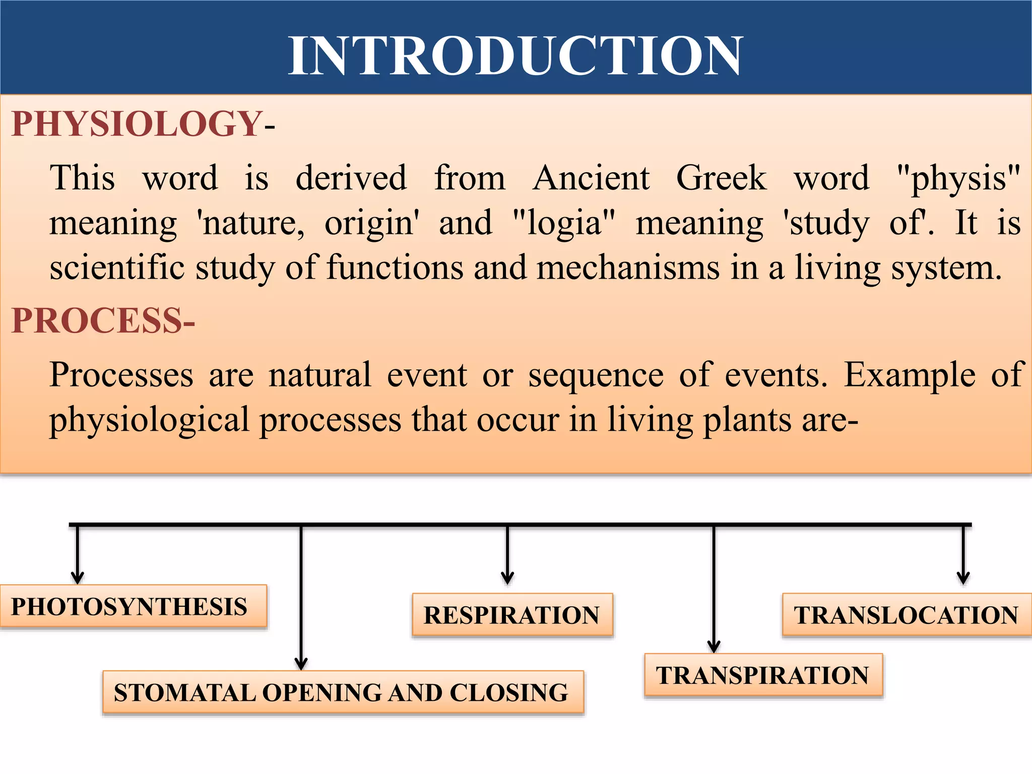 PHYSIOLOGICAL PROCESSES AND CROP PRODUCTIVITY | PPTX
