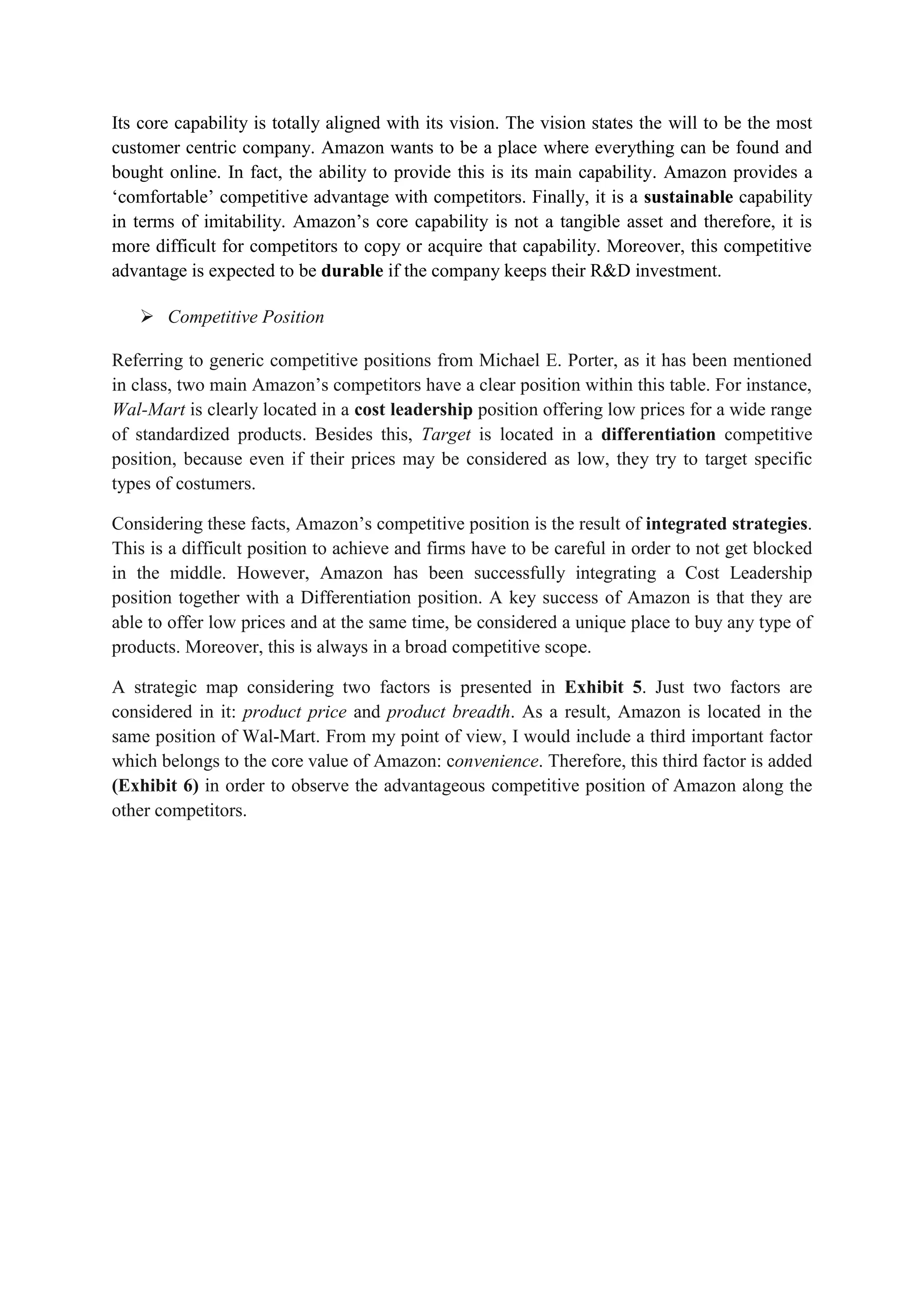 Amazon Competitive Position | PDF | Retail Industry | Industries