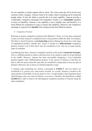 Amazon Competitive Position | PDF | Retail Industry | Industries