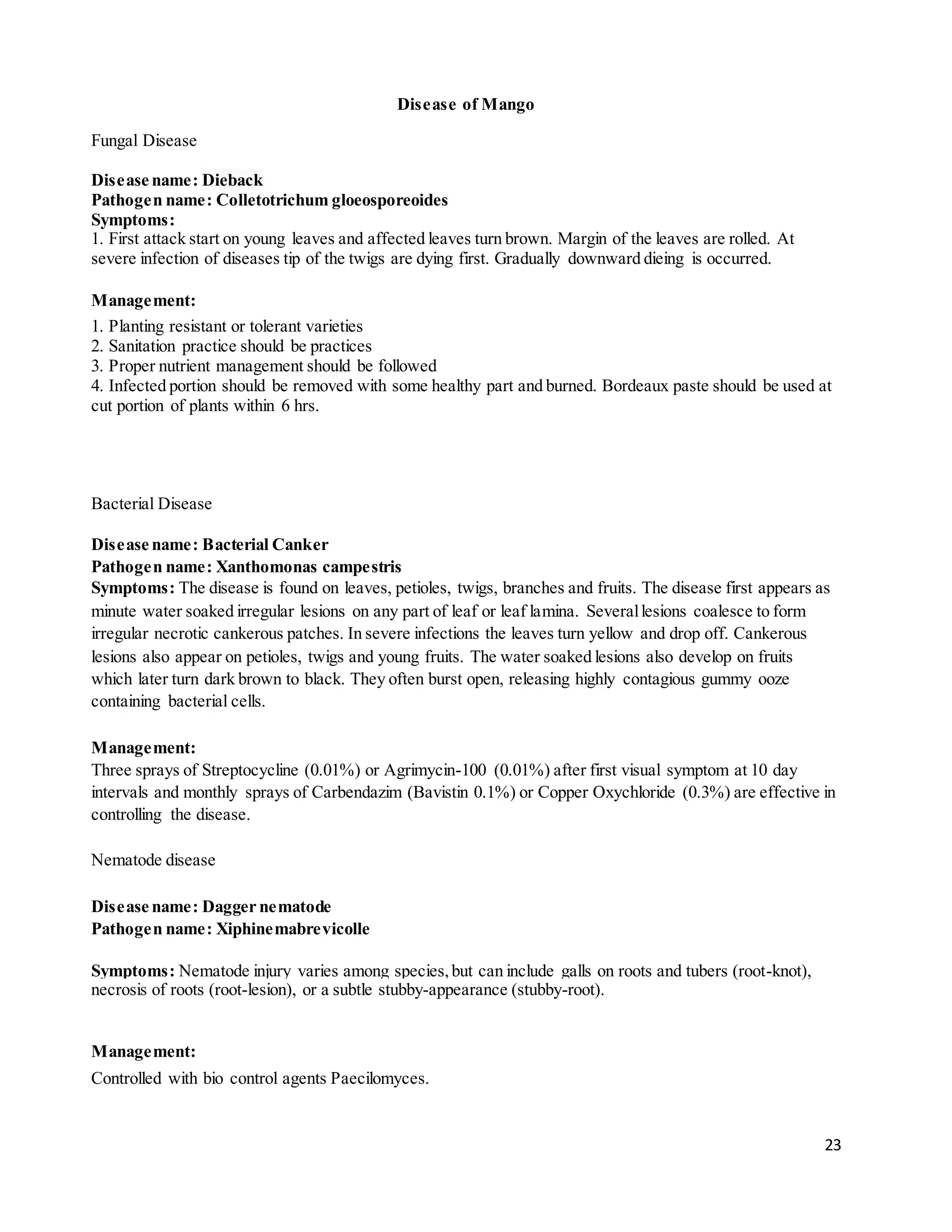 Study on major diseases of major crops in Bangladesh | DOCX