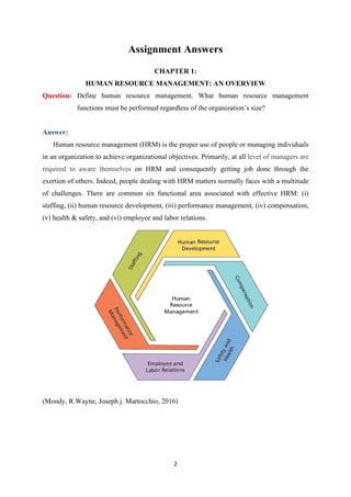 Assignment answer for human resource management module | PDF