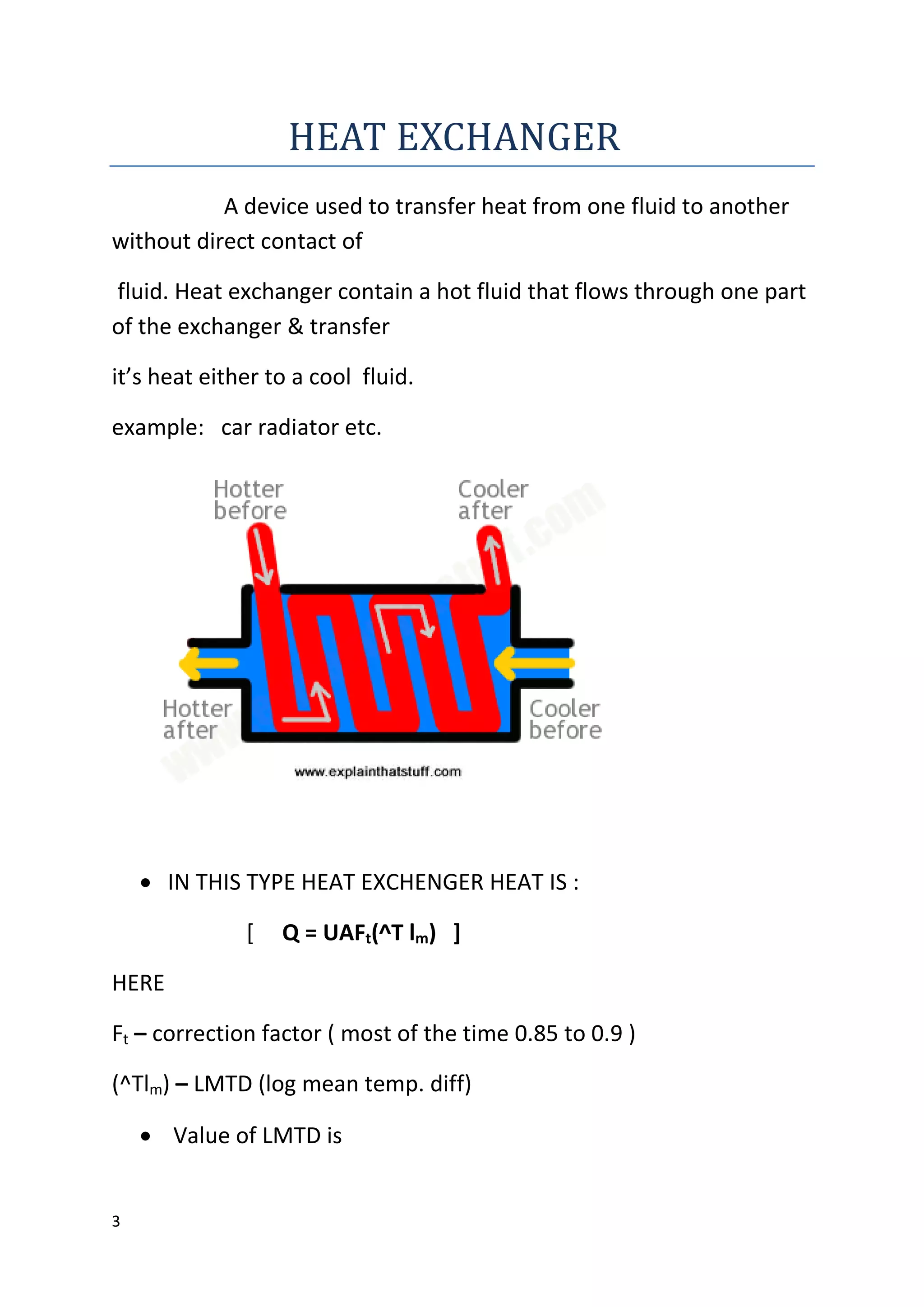 Type of heat exchanger | PDF