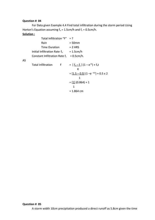 Assignment applied hydrology | PDF