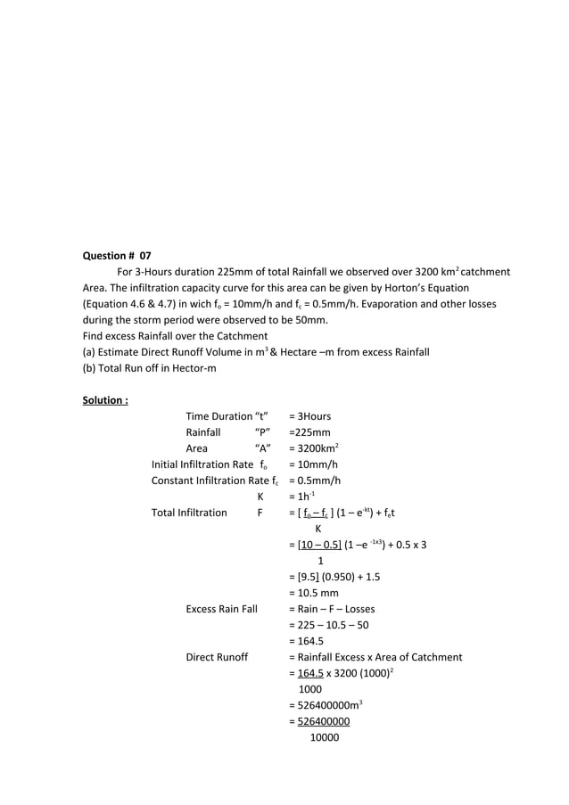 Assignment applied hydrology | PDF