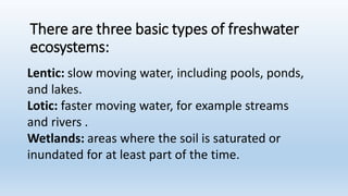 Pollution in aquatic aquatic ecosystem -problems,planning and ...