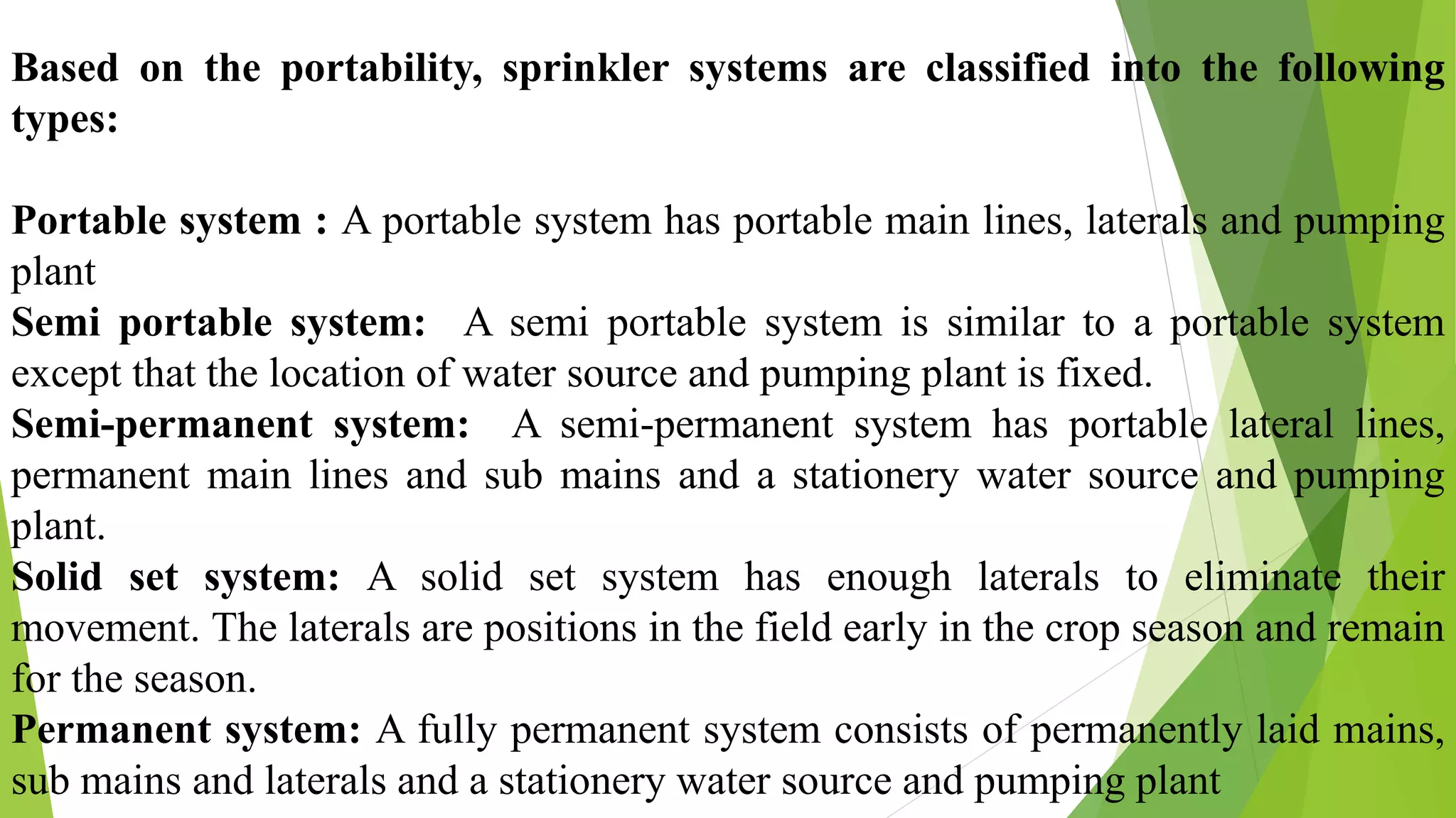 Sprinkler Irrigation System | PPTX