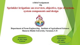 Sprinkler Irrigation System | PPTX