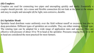 Sprinkler Irrigation System | PPTX