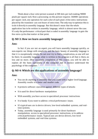 introduction to assembly language.