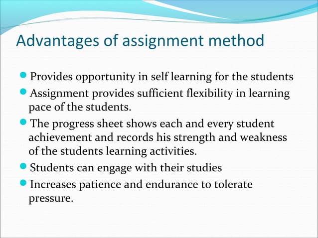 Assignment as teaching aid | PPT