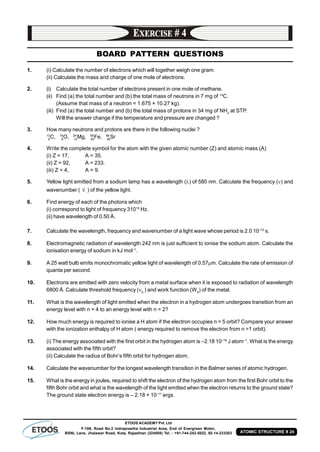 Assignment atomic structure_jh_sir-2611 | PDF