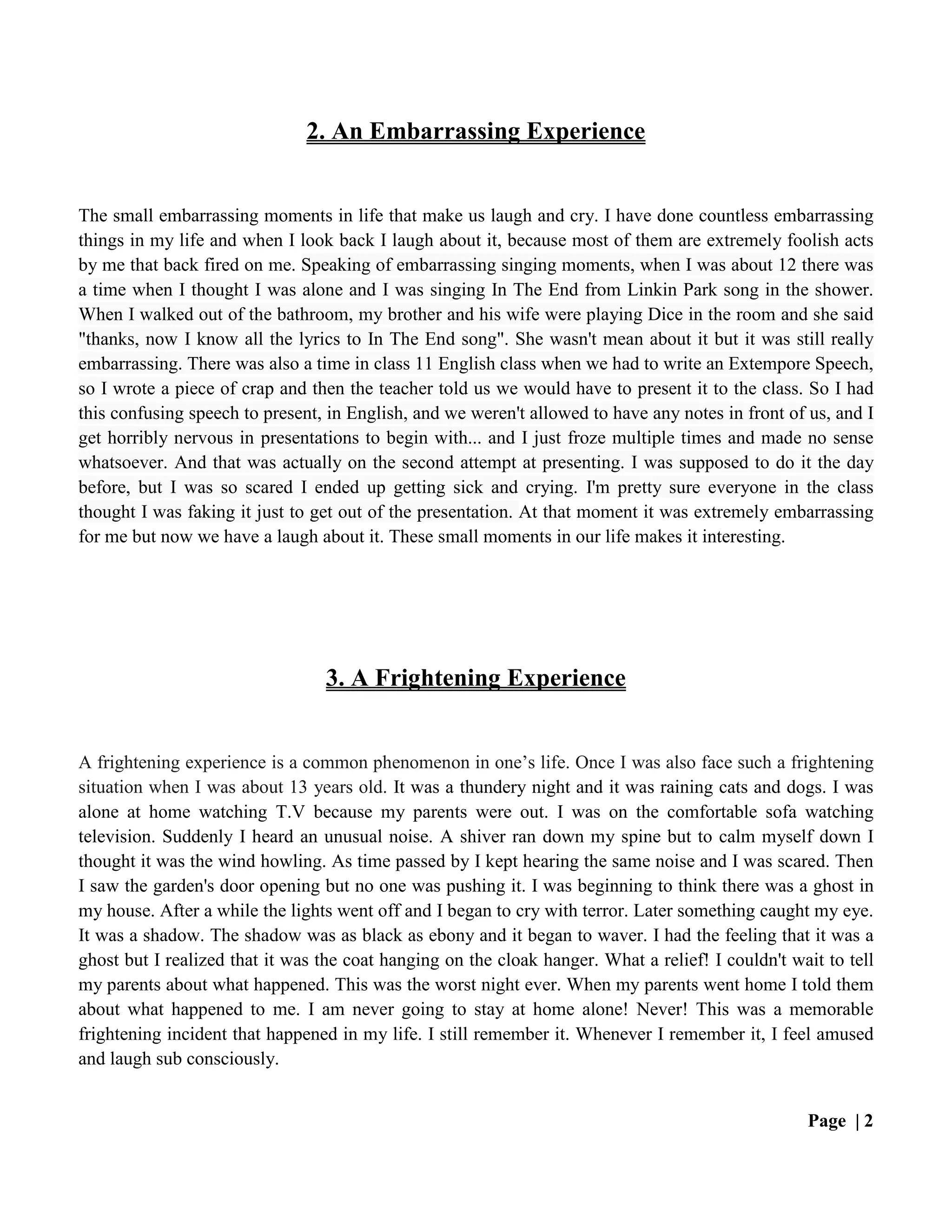 Basic Composition (Narrative Paragraphs) | PDF