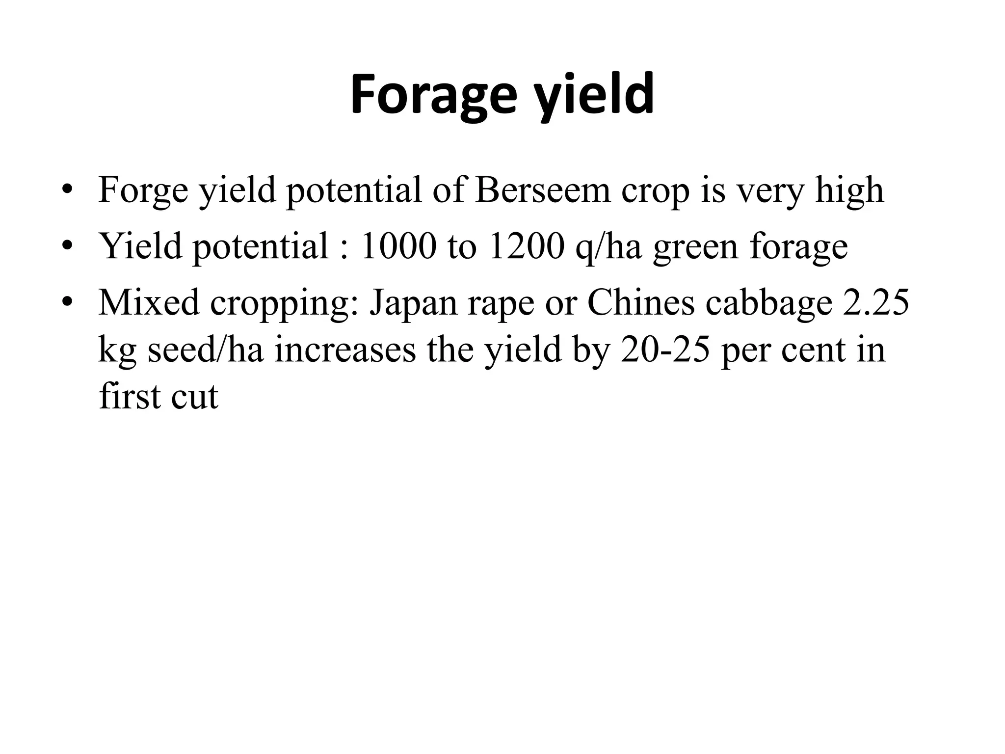 Berseem: Fodder Crop | PPTX
