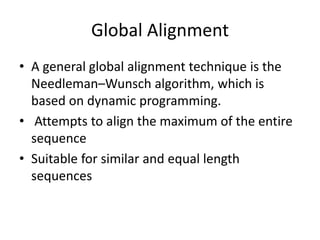 local and global allignment | PPT
