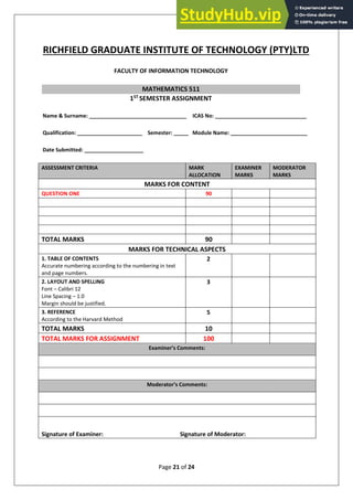 ASSIGNMENT BOOKLET 2019 1ST YEAR (BSc) | PDF