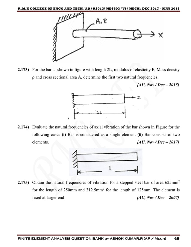ME6603 - FINITE ELEMENT ANALYSIS | PDF | Physics | Science