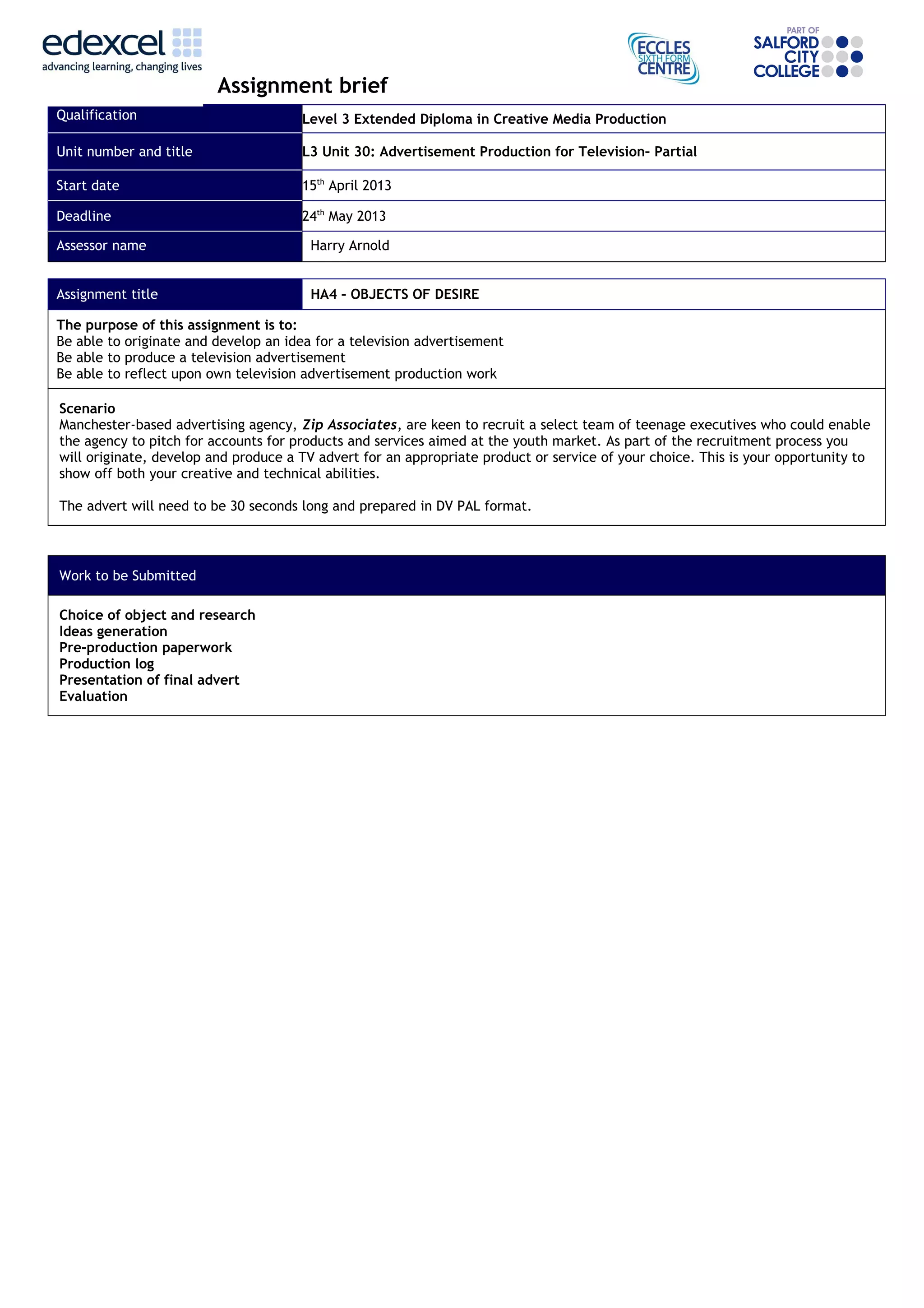 Assignment brief | DOC