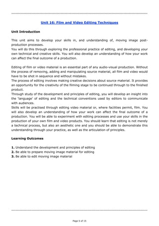 Units 1, 16, 29 Assignment Brief | PDF