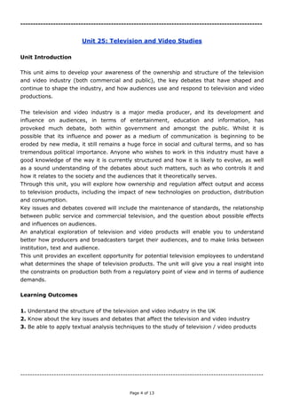 Units 25, 26 Assignment Brief | PDF | Education