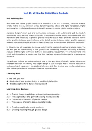 Unit 13 Assignment Brief | PDF